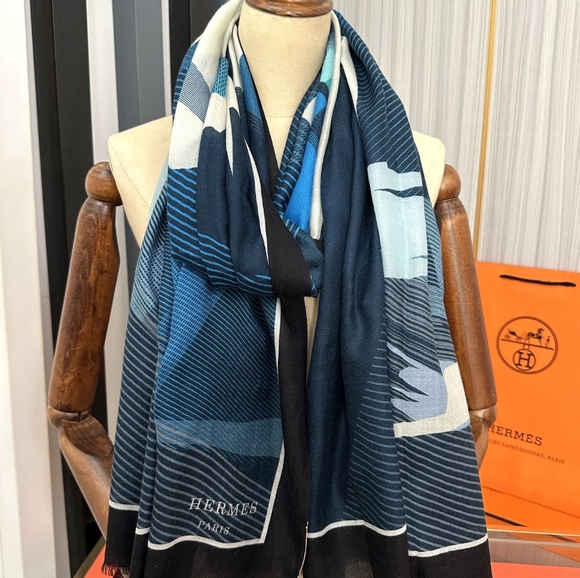 Hermes | Accessories | Hermes Elegant Cashmere Shawl With Exquisite ...